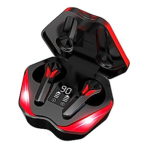 Digital Display Touch-Control Wireless Bluetooth Earbuds - Black Noise Reduction Headset Bluetooth 5.2 Stereo Earphones with Charging Case for Running Outdoor Office Driving Sports