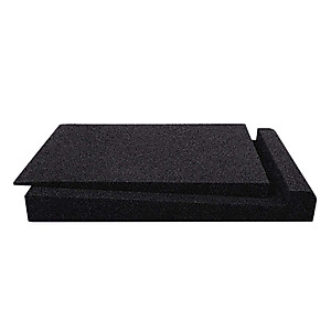 Studio Monitor Isolation Pads, Suitable for 5" inch Speakers, High-Density Acoustic Foam for Significant Sound Improvement, Prevent Vibrations and Fits most Stands - 2 Pads