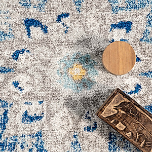 nuLOOM Kiyoko Vintage Floral Area Rug, 7x9, Blue