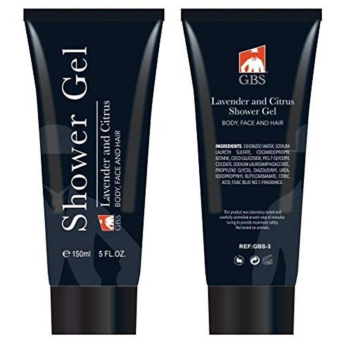 G.B.S Soft Scalp Pocket Shower Shampoo Hair Brush for Men & Women, 4 Pack, Multi Color - Feel Clean, Fresh with Lavender and Citrus Shower Gel 5 oz 150 ML for Body, Face and Hair Personal Care