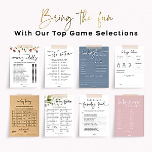 50 Would She Rather Bridal Shower Game Cards, Baby Shower Games, 50 Guests (Minimalist White)