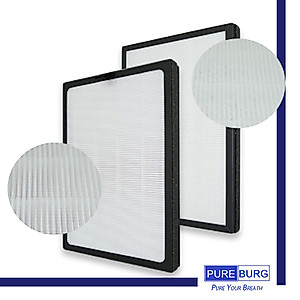 PUREBURG 2-Pack Replacement HEPA Filter Kit Compatible with Okaysou AirMax 8L Air Purifier