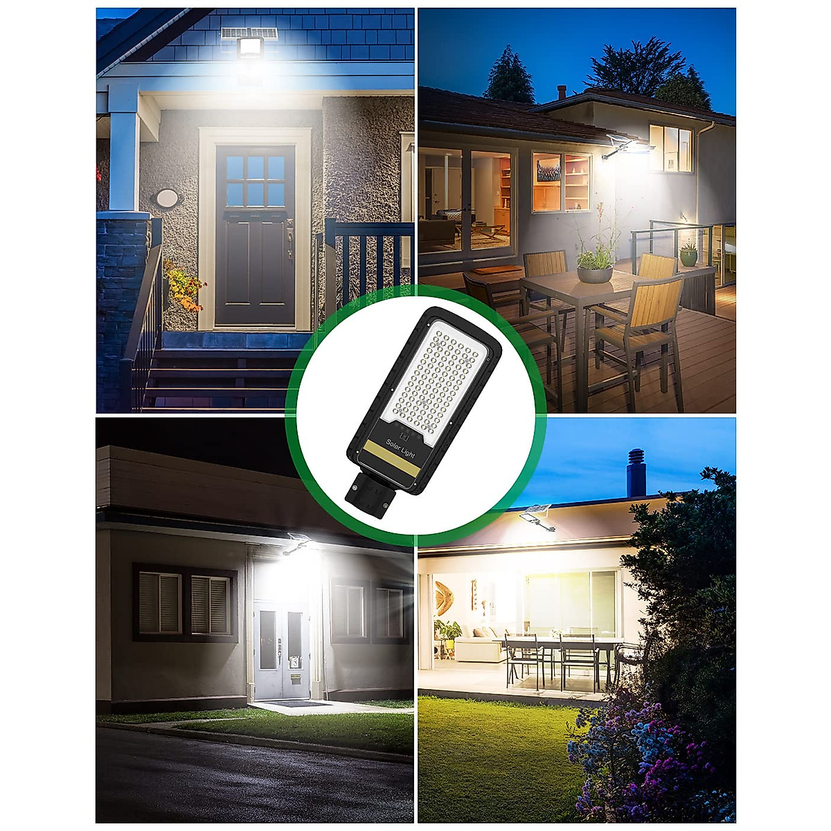 AWANFI 80W Solar Street Lights Outdoor Dusk to Dawn, Solar Powered IP67 Waterproof Flood Lights with Remote Control for Outside Yard Lighting (6500K Cool White)