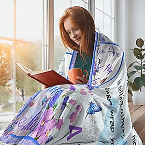 Mom Gift Throw Blanket, Birthday Gifts for Women, Gifts for Mom from Daughter Son for Christmas, Birthday, Mothers Day, Butterfly Blankets Throws for Adults Soft Plush Throw 54x 70