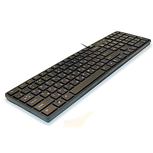 USB Keyboard with Russian English (Cyrillic) Letters/Characters- Full Size Slim Desktop Design