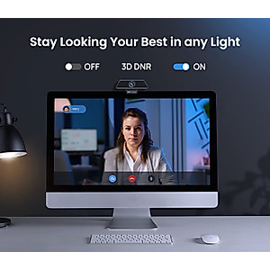 Enther & MAXHUB 4K Stream Webcam with Microphone,Autoframing,Ultra 4K HD Video Calling,Noise-Canceling mic,HD Auto Light Correction,Wide Field of View,Works with Microsoft Teams,Zoom,Google Voice