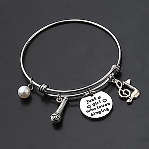Gzrlyf Singing Lover Gift Singing Bracelet Singer Gift Music Lover Gift (who loves Singing)