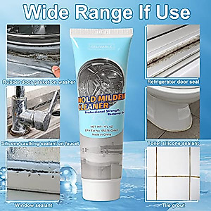 GELIVABLE Mold Remover Gel, Mold Stain Cleaner for Bathroom, Household Shower, Kitchen Sinks, Toilet, Tile, Grout, Walls, Washing Machine and Refrigerator Strips - 4 Fl.Oz(Pack of 2)