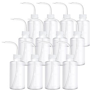 12 Pcs Lab Squeeze Bottle 250ml Plastic Safety Wash Bottles Squirt Bottle Tattoo Bottle for Cleaning Water Tools Plant Irrigation Experiments Tattoo Supplies, 8oz (Clear)