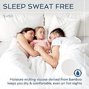 Hotel Sheets Direct Viscose Derived from Bamboo Bed Linen Set with Deep Pocket, 4-Piece Set, White, King