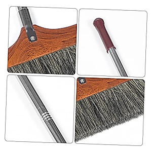 ORFOFE Splicing Wooden Broom Pet Hair Broom Housekeeping Broom Soft Bristle Broom Garage Broom Garden Broom Soft Broom Cleaning Broom House Broom Floor Broom Pet Broom Coffee Bristle Hair