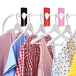 Dohia Closet Dividers for Hanging Writable Clothes Clothing Plastic Rack Size Dividers Rectangular Reusable Closet Separators D1-FXCMFGQ (Colorful)