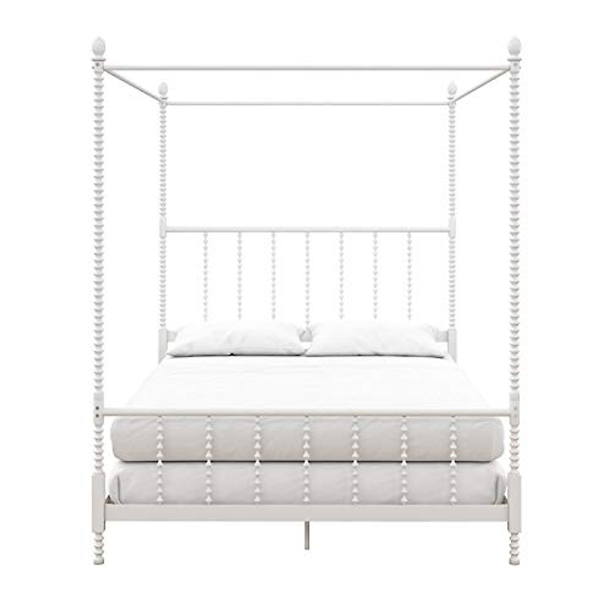 DHP Emerson Metal Canopy Bed in Queen Size Frame in White