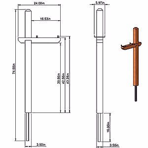 Architectural Mailboxes DPKX00AM Deluxe Drive-in Post, Aromatic Cedar