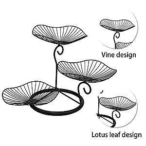 Iron Fruit Plate Modern Simple Family Living Room Tea Table Snack Plate Black