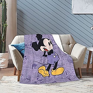 DUTACK Cute cartooon Mic Mouse Flannel Bed Blanket,Lightweight Cozy Plush Throw Blanket, 50"x40" Blanket for Bedroom Living Rooms and Sofa Couch-Blanket4
