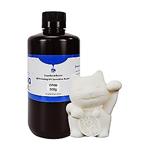 Kadimendium 3D Printer Resin LCD DLP Photopolymer Resin UV Curing High Hardness Toughness Low Shrinkage 500g for LCD 3D Printing(Transparent Blue)