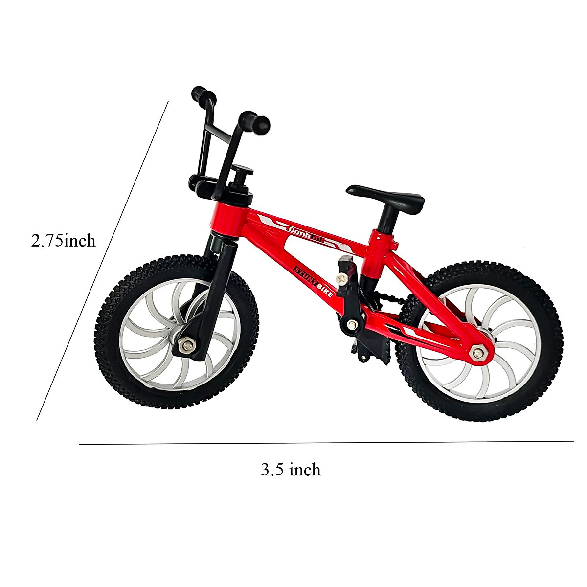 Metal Finger Bike Mountain Bike Toys Functional Kids Finger Bicycle Mini Finger BMX Set Gift for Kid (Red)