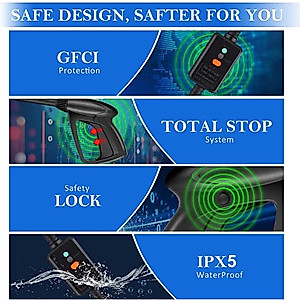 Power Washer ,High Pressure Washer 2.5GPM Electric Power Washer 1400W Power Washers Electric Powered with Adjustable Nozzle Soap Bottle for Homes, Cars, Driveways, Patios and Garden (Blue)