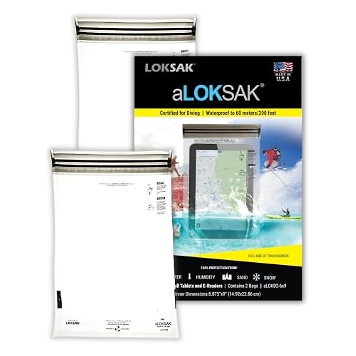 aLoksak Dry Waterproofing Bag 6 x 9 inches (2PK)