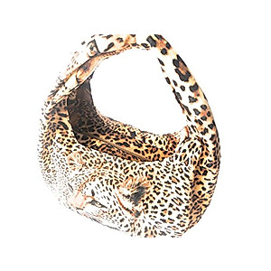 Lee Sands Women's Leopard Hobo Bag 17"W x 17.5"H x 5"D Tan/Brown