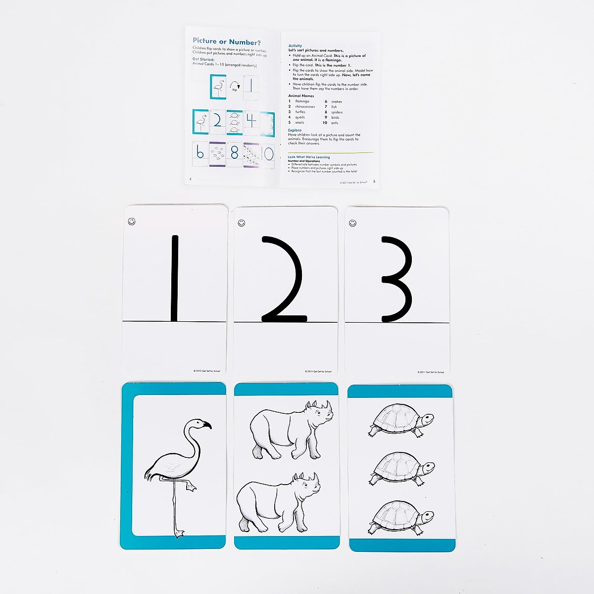 Learning Without Tears 1-2-3 Touch & Flip Sensory Cards- Get Set for School Series- Pre-K and Transitional Kindergarten Manipulative- Tracing, Counting, Sequencing, Math Skills - School or Home Use