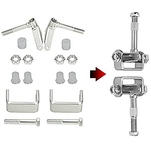 GREHUA Right Left Steering Spindle Bracket Set 5/8" Axle Kingpin 3-3/4" Long 2PCS for 212cc 196cc 6.5hp 13hp 15hp 420cc 301cc Manco Azusa Yerf-Dog Go Kart Cart Replacement Parts Accessories Heavy duty