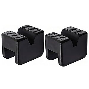 ZPFLL Jack Pad, Jack Lift Pad Adapter, Universal Rubber Jack Stand Pad, Slotted Frame Rail Pinch Welds Protector (2PCS)