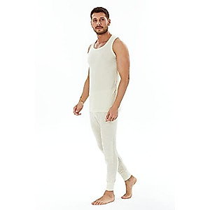 WoolCo. Men's Merino Wool Tank Top 185 Base Layer for Skiing Hiking Camping Hunting, Lightweight Thermal Undershirt (X-Large)