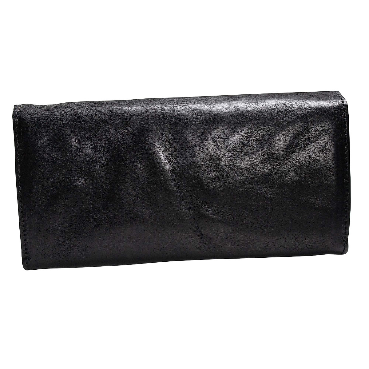 Ancicraft Womens Wallet Leather Purse Fashion For Women Phone Cards with Vintage Clasp Coin Pocket (Black)