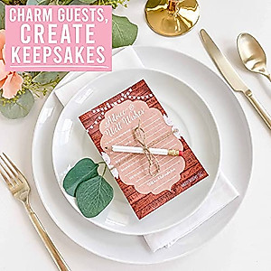 50 Rustic Wedding Advice Cards - Wedding Card Boxes For Reception, Wedding Guest Book Alternative, Advice Cards For Bride and Groom, Bridal Shower Games For Guests, Advice For the Bride Wedding Games