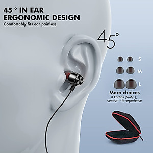 USB C Headphone, TITACUTE Type C Earphone Magnetic Wired Earbud for Samsung S22 Ultra S23 S21 S20 Galaxy Z Flip 4 Fold A53 A54 Google Pixel 7 6 6a Noise Canceling Stereo in-Ear Headset with Microphone