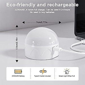 2Pack Rechargeable Light Bulbs with Remote E26/E12 Battery Operated Light Bulb 2200mAh, 3 Color Temperatures/Timer/Dimmer/Color Changing Puck Lights with Remote, Cordless Light Bulb for Non-Hardwired