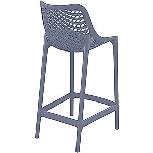 Compamia Air Patio Counter Stool in Dark Gray (Set of 2)