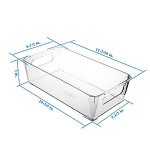 Refrigerator Organizer Storage Bins, Fridge Organizer Storage Bins Pantry Storage and Cabinet Organizers for Bath Kitchen (6)