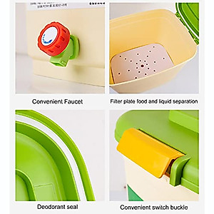 Doorhighpeak Indoor Composter Kit 27L Bucket, Odorless Compost Bin with Sealed Lid and Accessories, Kitchen Countertop Small Composting Container, Food Waste Recycling System Compost Pail