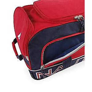 NAUTICA Submariner 22" Rolling Duffel, RED/Navy