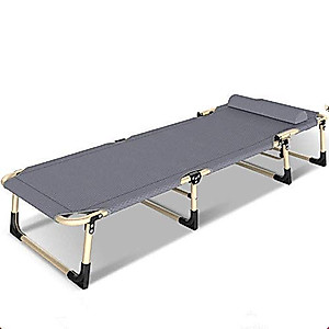 NOALED Folding Garden Sun Lounger Chair, Desks and Chairs Folding Sunbeds, Flat Sun Loungers, Adjustable Backrest Outdoor Recliner Needed (Silver Gray)