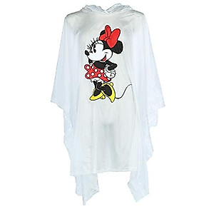 Disney Classic Mickey and Minnie Rain Poncho 2 pack set, Clear Adult