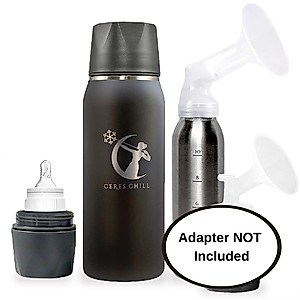 Breastmilk Chiller Reusable Storage Container by CERES CHILL | Keeps Milk Safe for up to 20 Hours | Connects w/Major Pumps (1 Chiller, 0 Dark 30)