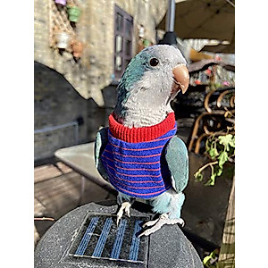 HEZHUO Bird Clothes， Parrot Bird Supplies, Light Flying Clothes, Warm and Comfortable, Tiger Skin, Green Cheek Parrot, Little Sun Parrot, Monk Parrot, Starling, mynah, Senegal Parrot, Mini Macaw (L)