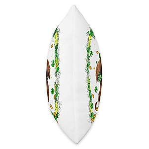 Dachshund Dog St Patricks Day 2023 Shirt Costume Cute Dachshund Dog St Patricks Day Irish Shamrock Throw Pillow, 18x18, Multicolor