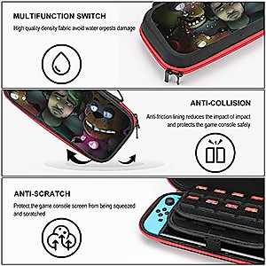 FNAF- J-ack-s-ep-ti-ceye's Turn Case Compatible with Nintendo Switch Carry Case 9 in 1 Pouch Switch Cover Case HD Switch Screen Protector Thumb Grips Caps for Nintendo Switch Console Accessories