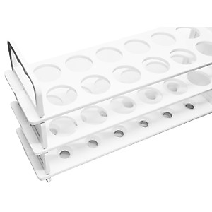 EISCO Test Tube Rack, Polypropylene - Accommodates 12 Tubes, up to 22mm - 9" Wide