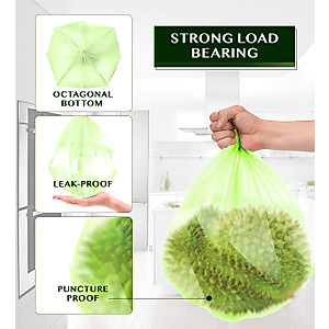 Compostable Trash Bags - FORID 1.2 Gallon Small Garbage Bags 150 Count Mini Strong Trash Can Liners 5 Liter Unscented Wastebasket Bags for Kitchen Bathroom Office Home Garbage Can (5 Rolls/Green)