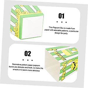 100pcs Popcorn Boxes Candy Popcorn Disposable Snack Containers Food Containers Disposable Popcorn Packaging Boxes Popcorn Bowls for Family Movie Night Paper Popcorn Boxes Set Gift