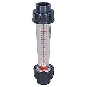 Liquid Flow Meter, Plastic Tube Water Flow Meter 160-1600LPH Liquid Flowmeter Tube Cylindrical Panel Type Flow Meter for Measuring Rate of Liquid Medium