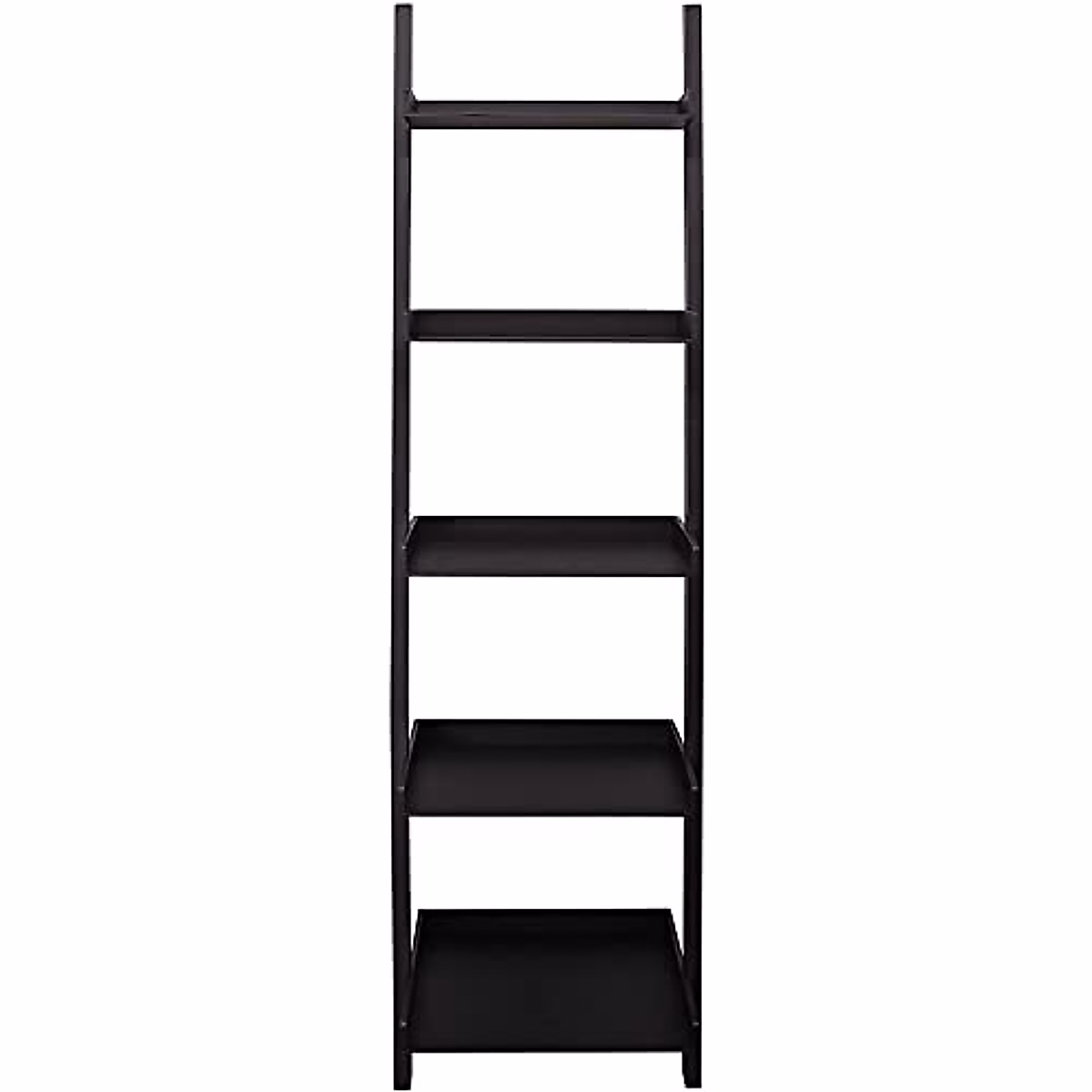Kiera Grace Modern 5-Tier Wood Ladder Bookshelf, Black