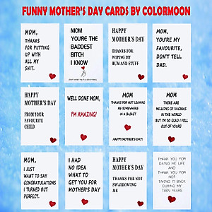 Colormoon Funny Mother's Day Card, Mothers Day Card, Funny Card for Mum, Funny Birthday Card for Mum