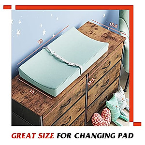 WLIVE Wide Dresser with 6 Drawers, TV Stand for 50" TV, Entertainment Center with Metal Frame, Wooden Top, Fabric Storage Dresser for Bedroom, Hallway, Entryway, Rustic Brown Wood Grain Print